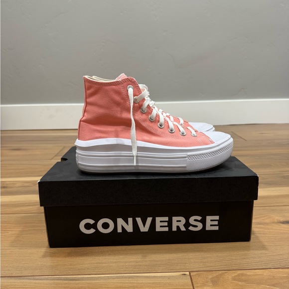 Converse | Shoes | Converse Womens Coral Hightop Sneakers | Poshmark